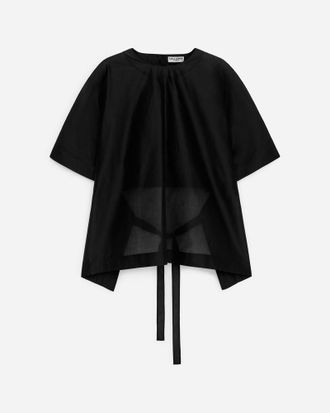 Arket Und Laila Gohar Top Mit Bindedetail -Blau