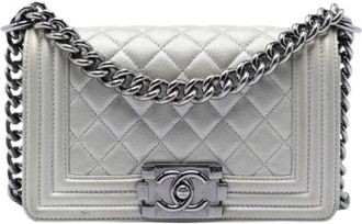 Chanel Sac bandouli&egrave;re Pre-owned Vintage Quilted Caviar - Femme - Pre-owned - Gris - Taille: ONE Size