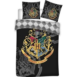 Anemone Parure de Lit Harry Potter en Microfibre - Housse de Couette Harry Potter 140x200 cm + Taie doreiller 63 x 63 cm