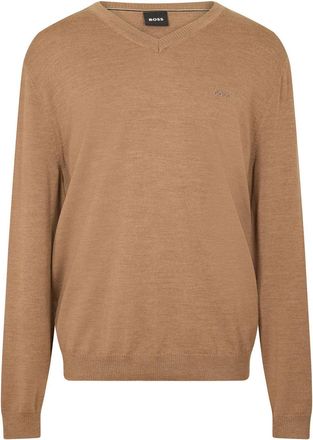 HUGO BOSS Batisse Pullover Top V-Ausschnitt f&uuml;r Herren (Mittelbeige)