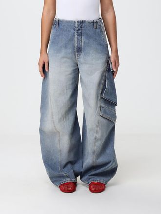 Alaia Weit geschnittene Cargo-Jeans aus Baumwolldenim mit mittlerer Leibh&ouml;he