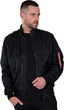 Alpha Industries Herren Falcon II Bomberjacke, All Black, M