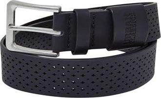Urban Classics Ceinture perfor&eacute;e en Cuir synth&eacute;tique, Noir, Small-Medium Mixte