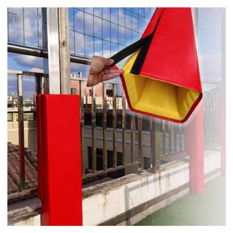 Generic Basketball Pfostenpolster Polsterung for Au&szlig;enpfosten, Weiche Schaumstoffpolsterung, 1,8 M, Pfostenschutz, Umschlie&szlig;t Quadratische S&auml;ulen(Red,11.5x11.