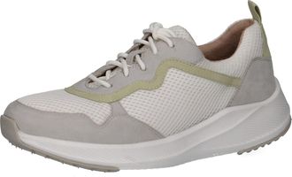 Caprice Damen Sneaker flach mit Schnürsenkeln Elegant, Weiß (White Comb), 38 EU