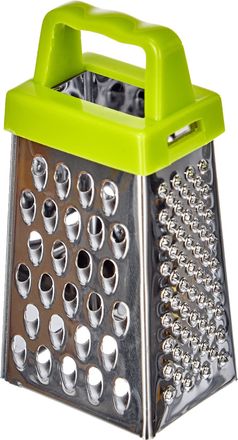 Ibili 756650 Mini-Reibe 4-seitig, Edelstahl, gr&uuml;n/Silber, 3.5 x 3 x 8 cm