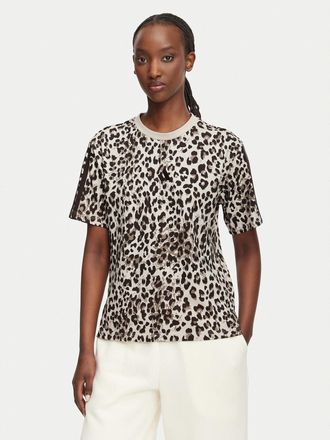 adidas T-Shirt Seasonal Essentials Animal Print KH1549 Beige Regular Fit