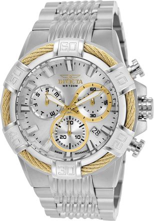 Invicta Bolt 25863 Herrenuhr - Quarzwerk - Edelstahl mit silbernem Zifferblatt - 51 mm