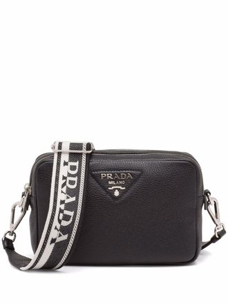 Prada Flou Schultertasche - Schwarz