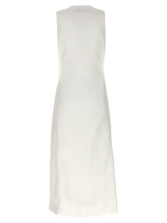 Max Mara Womens White Flax Sleeveless Jacket Clothing