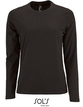 SOLS Langarmshirt 1er/2er Pack Damen Langarm-Shirt f&uuml;r Frauen Gr. S bis XXL (2-tlg) 100% Baumwolle - 190 g/m&sup2;