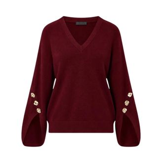 Liu Jo V-neck Tricots - Femme - Pulls - Rouge - Taille: 38 FR