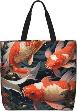 Generic Joli Poisson Japonais Sac A Main Femme Grand Sacs L&eacute;ger Sac A Main Femmes Pour Gym Quotidienne Universit&eacute;