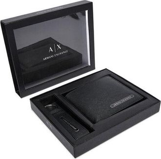 A|X Armani Exchange Geldb&ouml;rse und Schl&uuml;sselanh&auml;nger Set XM001275 AF12702 UC001 Schwarz