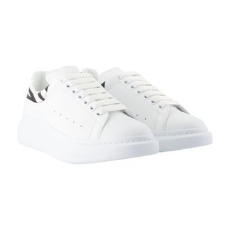 Alexander McQueen Mens Oversized Leather Sneaker White Calfskin