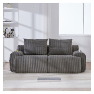 Generic Modernes L-f&ouml;rmiges modulares Sofa, 3-Sitzer-Sofa, modulares Ecksofa aus Cord, ergonomisch geschwungenes Design, ausgestattet mit Aufbewahrungstaschen