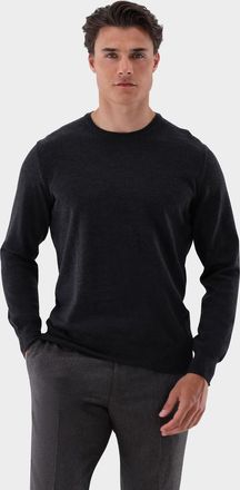 van Laack Rundhalspullover aus merzerisierter Merinowolle