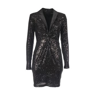 Ralph Lauren Lang&auml;rmeliges Paillettenkleid - - Dresses - Damen - Schwarzk - S