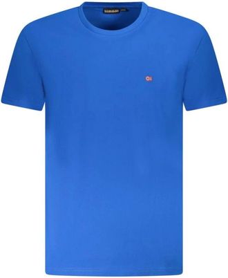 Napapijri Blau Baumwolle Herren T-Shirt - - Tops - Herren - Blau - L