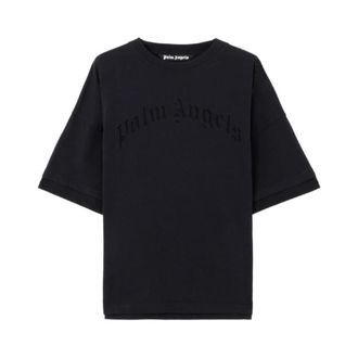 Palm Angels Homme, Tops, Noir, Taille: XL Logo T-shirt