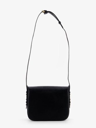 SOEUR Womens Leather Crossbody Bag Bellissima Maxi Black Shoulder