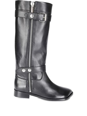 Niccolò Pasqualetti bottines zippées Obliqua à boucle - Noir