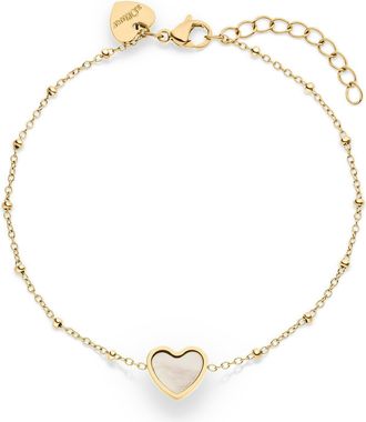 s.Oliver Bracelet - Elegantes Armband aus poliertem Edelstahl - gold - Gliederkette verstellbar bis 21 cm - wasserfest & hautfreundlich