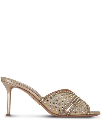 Aquazzura mules Lover 75 mm - Tons neutres