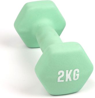 Myga Hex Hantel 2kg | Robuste Neopren-Dumbbell für Yoga, Krafttraining & Fitnessübungen | Rutschfester Griff & Sechseckige Form für Stabilität | Perfekt fü