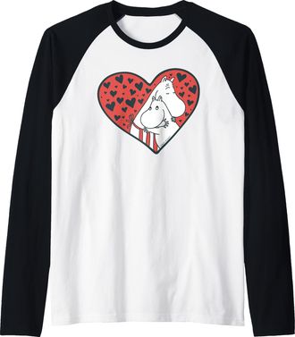 Moomin Mumin Moominmamma & Moomintroll Love Heart Raglan