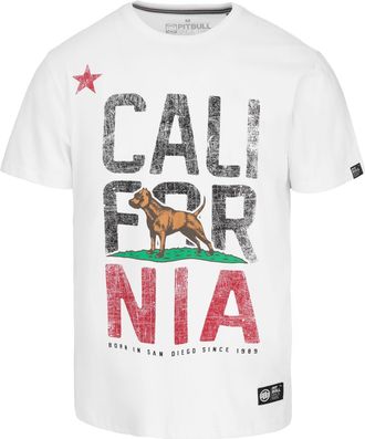 Pitbull Herren T-Shirt California Baumwolle Kurzarm Streetwear Frontprint Regular Fit Rundhals Freizeit Sommer Shirt M&auml;nner Tshirt f&uuml;r Alltag