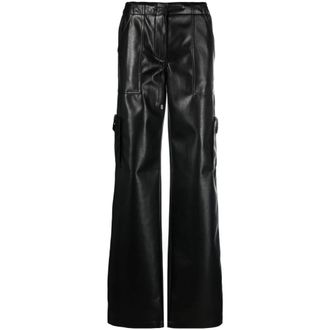 Ermanno Scervino Drawstring-Waist Faux-Leather Hosen - - Trousers - Damen - Schwarzk - 2XS