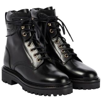 Isabel Marant Isabel Marrant Black Leather Combat Boots Size 39