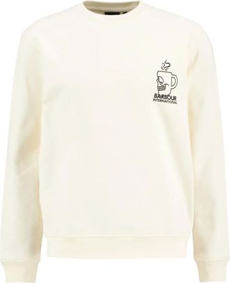 Barbour Homme, Sweatshirts et sweats &agrave; capuche, Blanc, Taille: L Mol0750 Crewneck SweaT-shirt