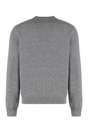 Dolce & Gabbana Mens Crew-Neck Sweater Anthracite Virgin Wool Sweatshirts