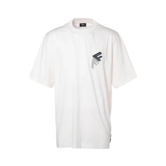 Fendi Oversize Baumwoll-T-Shirt - - Tops - Herren - Wei&szlig; - XL