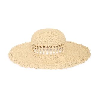 Ichi Sommerhut mit breiter Krempe - - Accessories - Damen - Beige - ONE SIZE