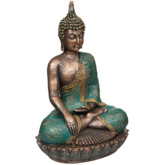 Atmosphera Atmosphera - Figur Bouddha Kunstharz - blau - H43 -5 cm cr&eacute;ateur dint&eacute;rieur