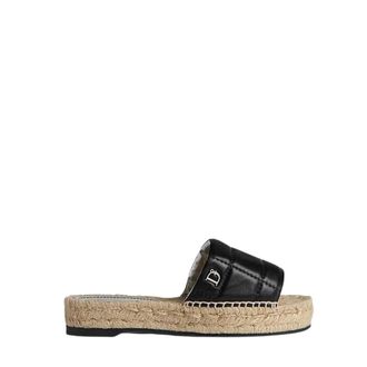 Dsquared2 Espadrille-Pantoletten aus Leder - - Shoes - Damen - Schwarzk - 39 EU