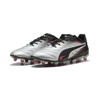 Puma King PRO FG/AG, Unisex Fussballschuh, PUMA Silver-PUMA Black-Sun Struck-PUMA White