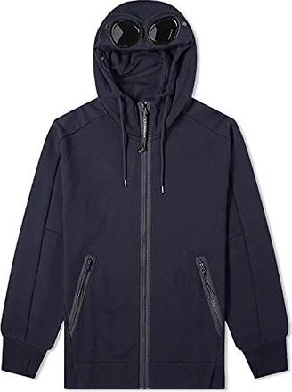 C.P. Company Diagonale Raised Fleece Goggle Hoodie Total Eclipse Blue, bleu, 3XL