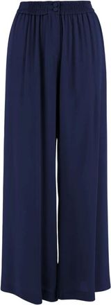 F.it Femme, Pantalons, Bleu, Taille: 44 FR Pantalon en Ac&eacute;tate et Soie