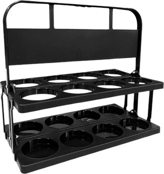 Generico Tragbares Bierregal | Faltbarer Milchflaschenhalter - Flaschenhalter für Getränke, Bier, Packung mit 8 faltbaren Weinflaschenhaltern mit Griff, wieder