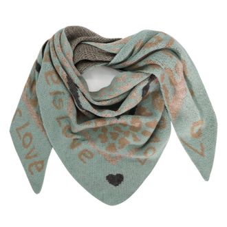 Glamexx24 Damen Winterschal Dreiecksform Schal: Wärme Halstuch Trend Sehr Weicher Liebe Muster, Mischfarbe