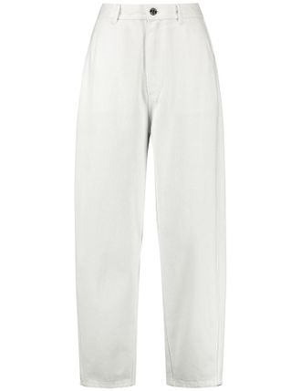 Taifun Damen 7/8 Jeans Tapered Fit unifarben 3/4 L&auml;nge Offwhite 44