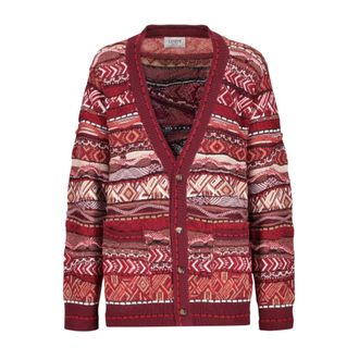 Laneus Homme, Pulls, Rouge, Taille: XL Cardigan 100% Lana Vergine