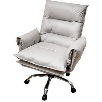 Generic Hochlehner-Schreibtischstuhl,ergonomischer Stuhl,beige,Computer-Gaming-Arbeitsstuhl Rollen,Chefsessel drehbarer R&uuml;ckenlehnenverstellung(Farbe: Hellgra