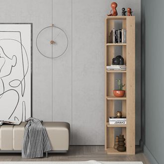 Decortie Decortie Biblioth&egrave;que dangle haute Nati &Eacute;tag&egrave;re moderne gain de place ch&ecirc;ne 161 cm