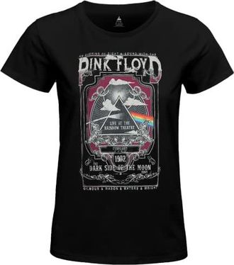 Cotton Division Pink Floyd « Live at The Rainbow Theatre » WOPIFLRTS055 T-Shirt Femme, Noir, Taille L