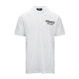 Dsquared2 Button Polo Shirt - - Tops - Herren - Wei&szlig; - XL